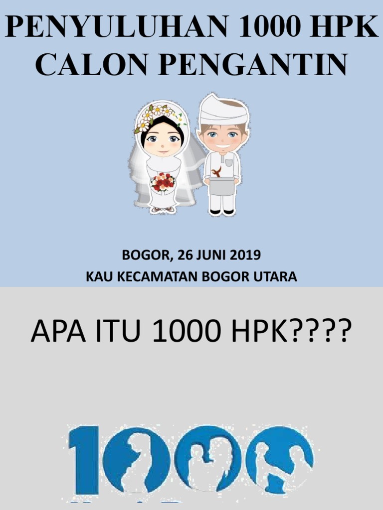 Penyuluhan 1000 HPK Calon Pengantin | PDF