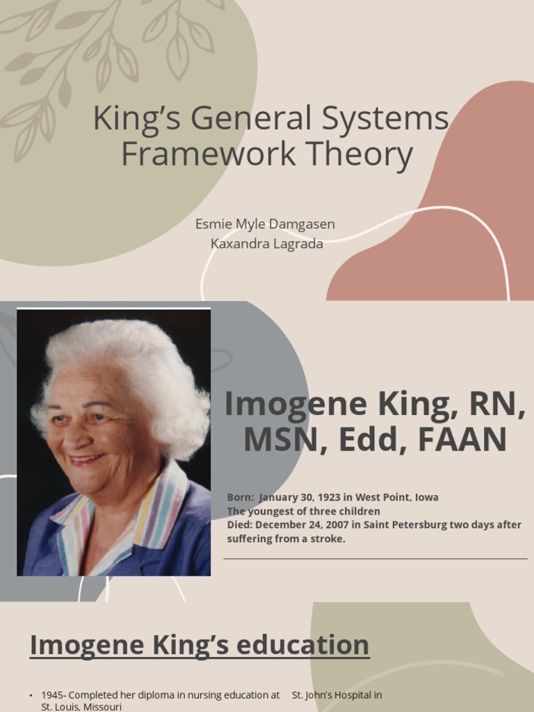 Kings General Systems Framework Theory | PDF | Nursing | Theory