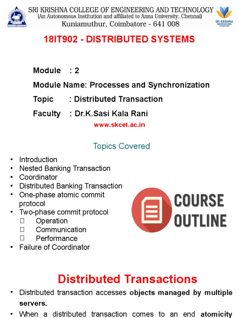2.11 Distributed Transaction | PDF | Computer Engineering | Operating System Technology