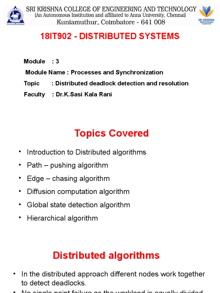 29 Distributed Deadlock Detection And Resolution Pdf Computer 2652
