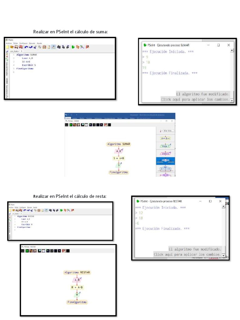 Taller de PSeInt 3PP (Tutorización) | PDF