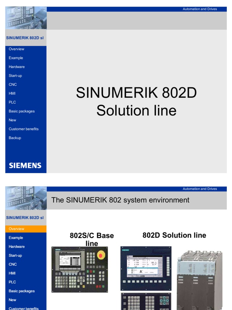 802d SL E01 | PDF | Programmable Logic Controller | Numerical Control
