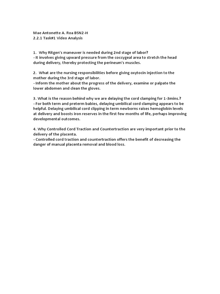 Learning Task 1 Video Analysis | PDF