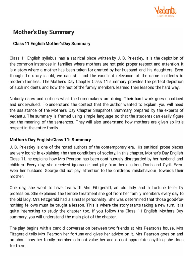 Mother's Day Summary | PDF