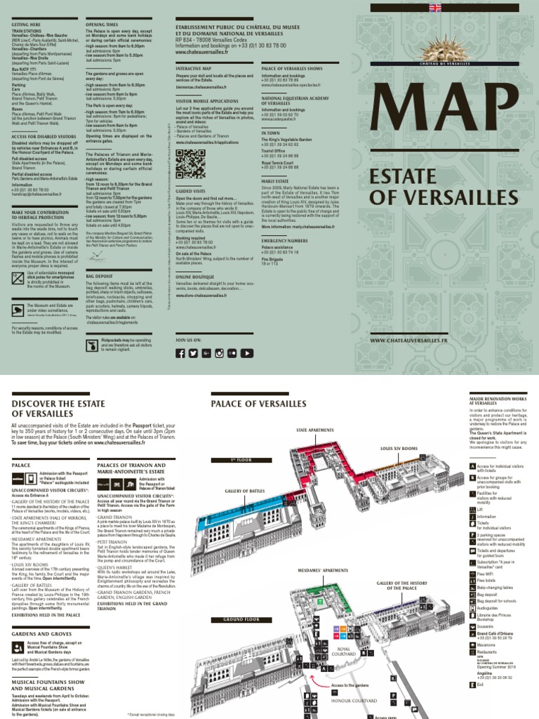 Versailles Palace Map Large | PDF | Palace Of Versailles