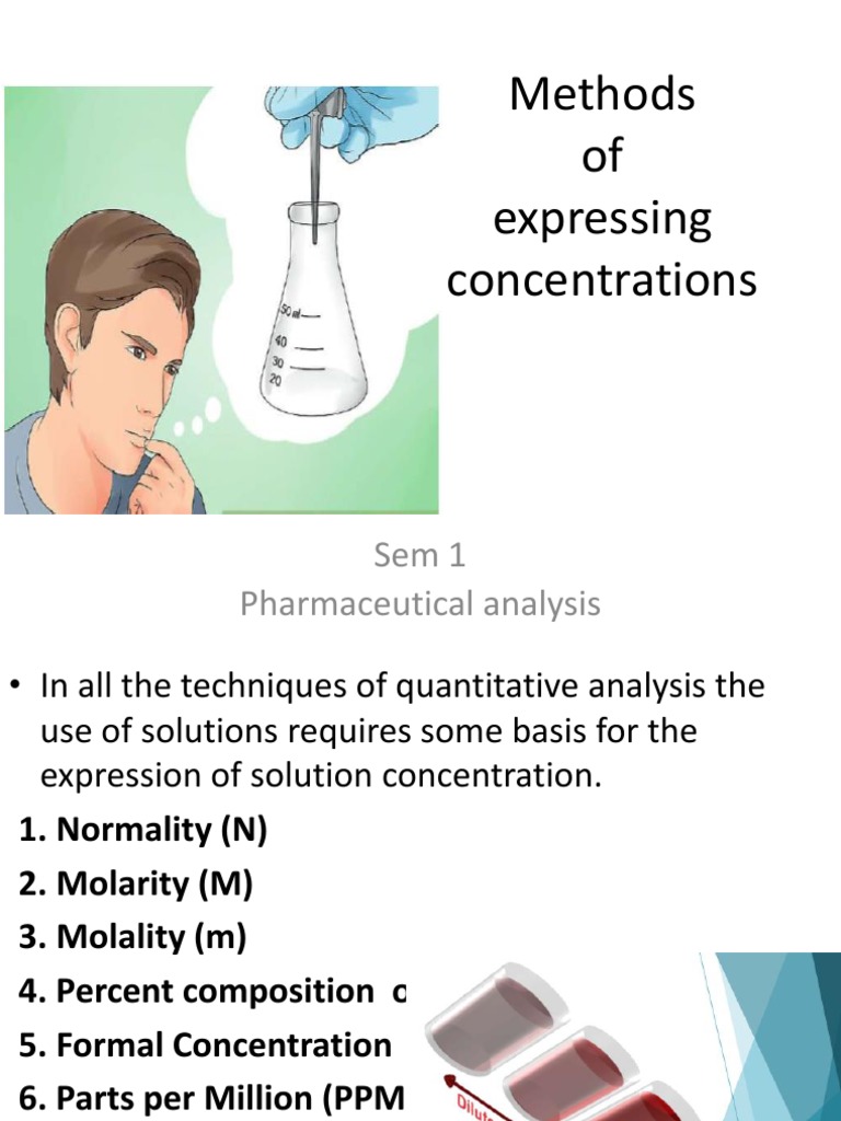 Unit 2 Methods of Expressing Concentration | Download Free PDF | Molar ...