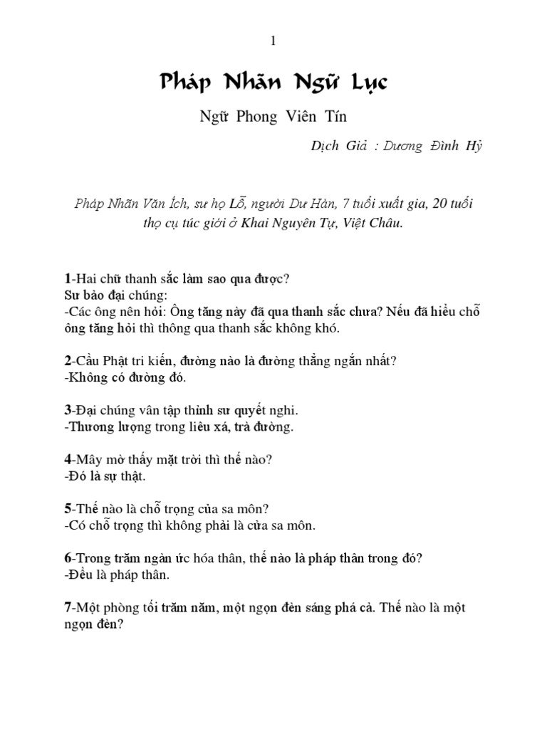 Pháp Nhãn NG L C | PDF