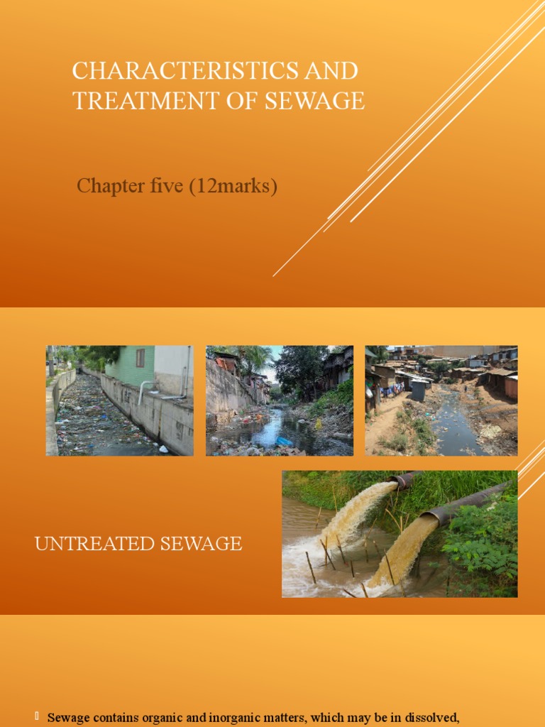Characteristics and Treatment of Sewage | PDF | Sewage Treatment ...