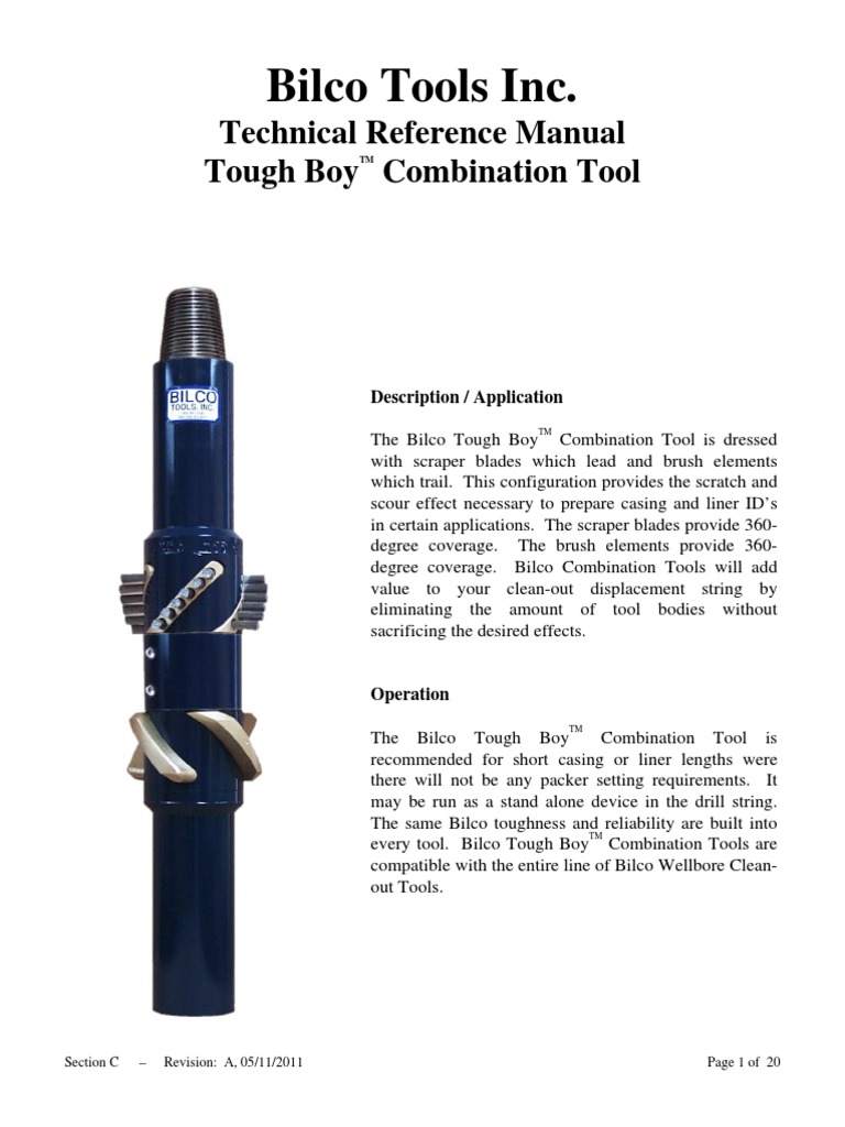Bilco Tough Boy Combination Tool Guide | PDF | Screw | Casing (Borehole)