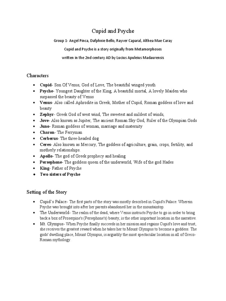 Cupid and Psyche | PDF | Cupid | Hades