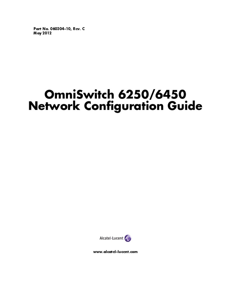 OS6450 AOS 6.6.3 R01 Network Configuration Guide | PDF | Internet Standards | Computer Architecture