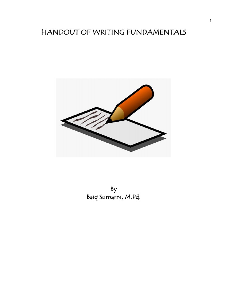 Handout of Writing Fundamental | PDF | English Grammar | Adjective