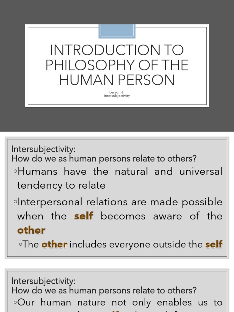 Intersubjectivity 2 | PDF | Interpersonal Relationships | Self