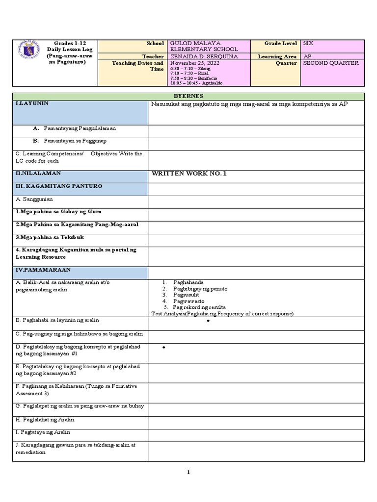 Ap6 DLP Q2 Week3 Day5 | PDF