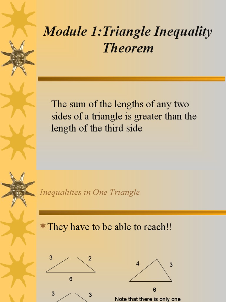Module 1 Theorems On Triangle Inequlaities | PDF | Triangle | Mathematics