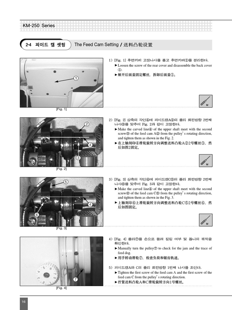 2 - 4 The Feed Cam Setting | PDF