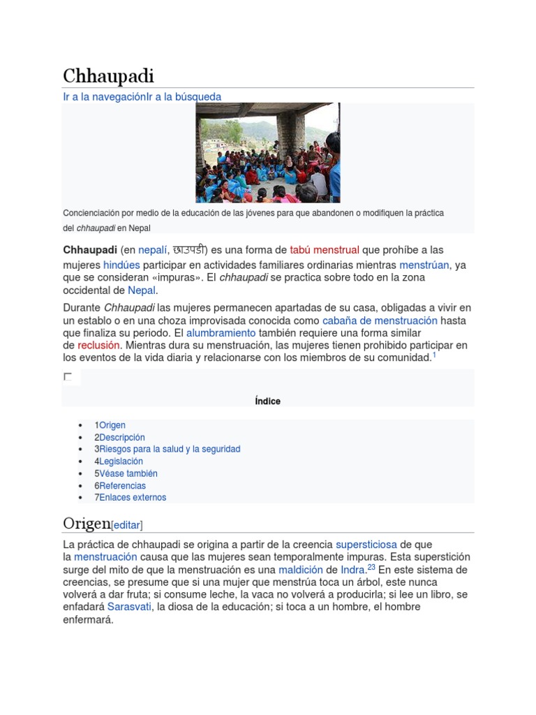 Chhaupadi: Tabú menstrual en Nepal | PDF | La salud de la mujer ...