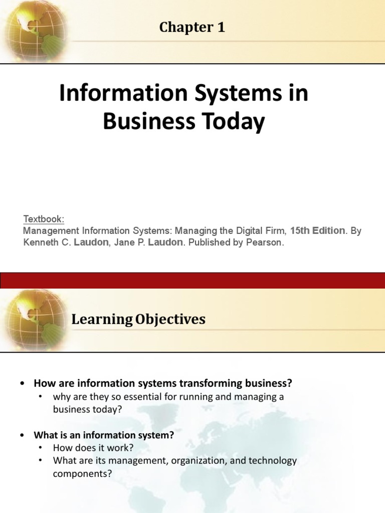 Inf-Sys-In-Org-chapter1 - STD | PDF | Information System | Information