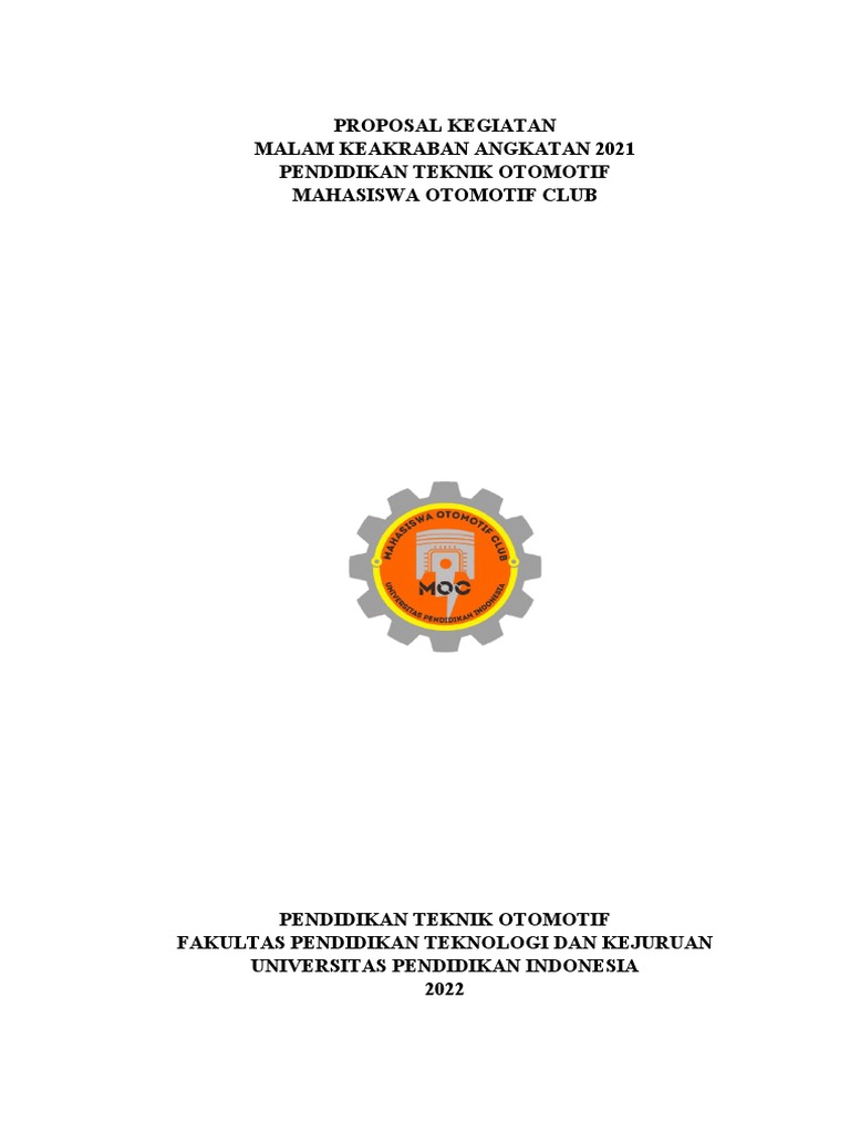 Proposal Kegiatan Makrab PTO 21 - Diajukan | PDF