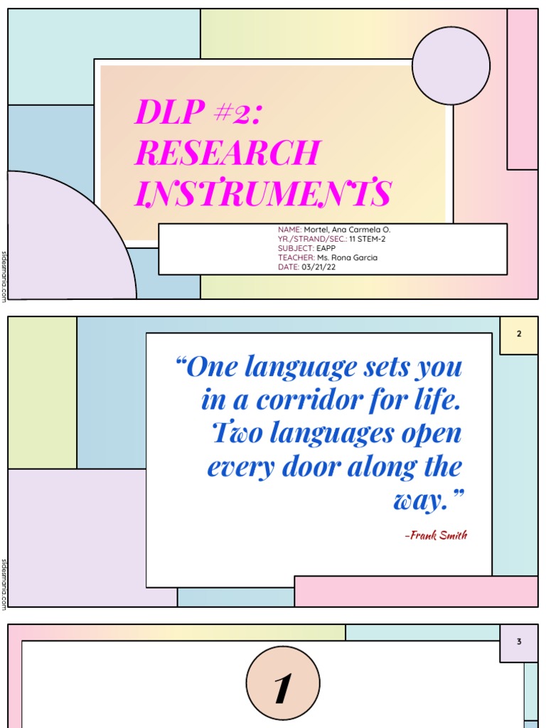 DLP #2 Eapp - Mortel | PDF | Survey Methodology | Questionnaire DLP #2 Eapp - Mortel | PDF | Survey Methodology | Questionnaire