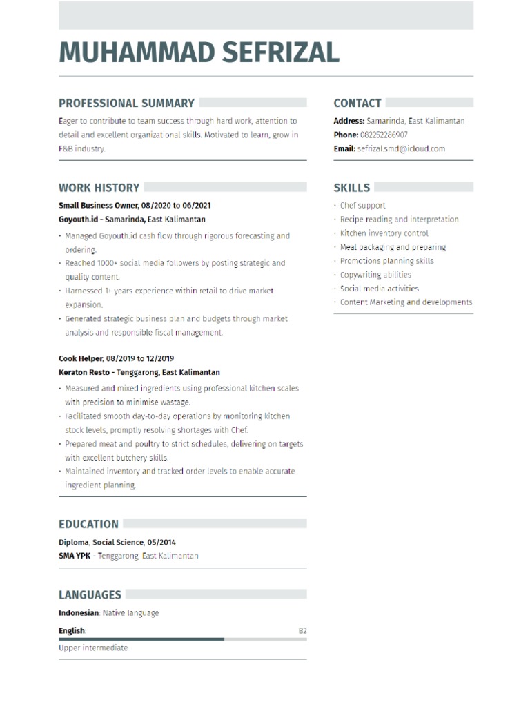 CV Sepeq | PDF
