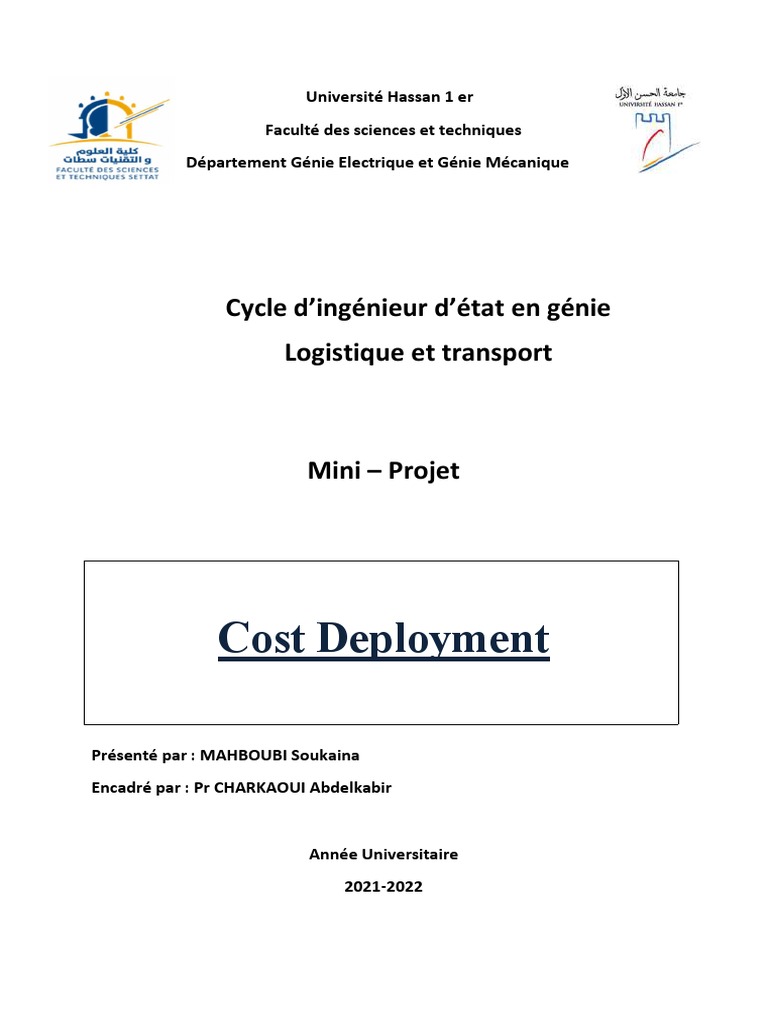 Cost Deployment | PDF | Lean (production) | Matrice (Mathématiques)