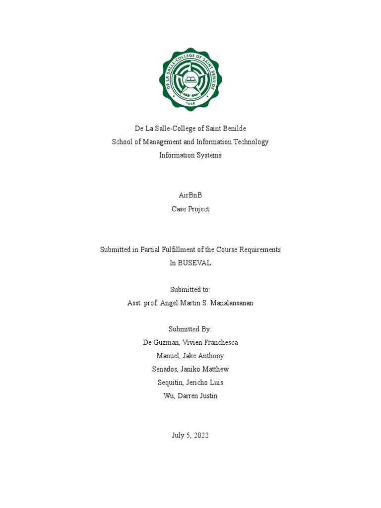 Tech-Tok Case Study Project Documentation Airbnb | PDF | Airbnb | Fee