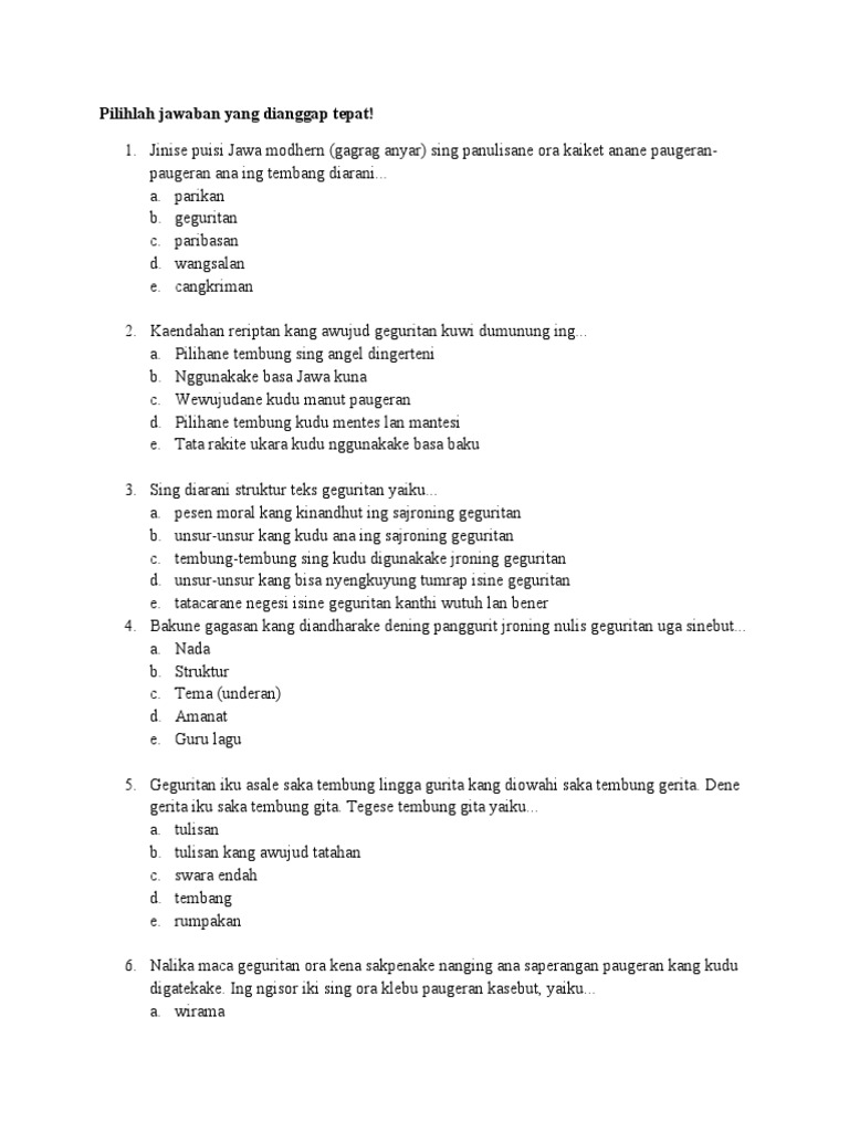 Latihan Soal BJ KLS XI | PDF