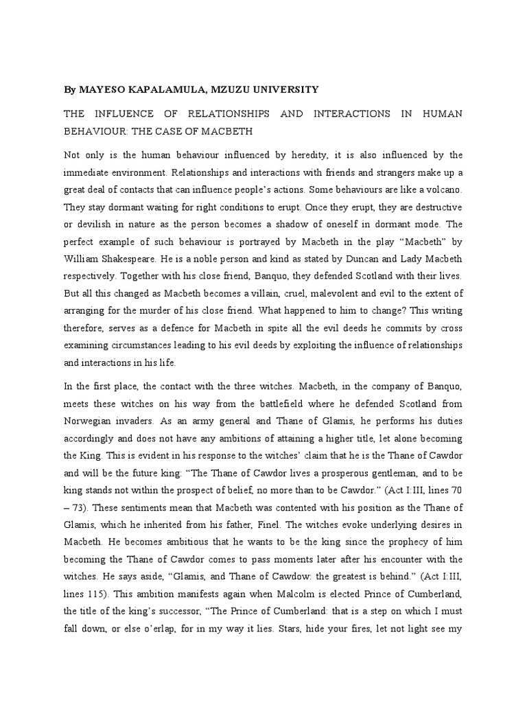 The Influence of Relationships and Interactions To Influence Human ...