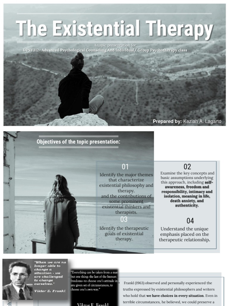 Existential Therapy Overview | PDF | Psychotherapy | Existentialism
