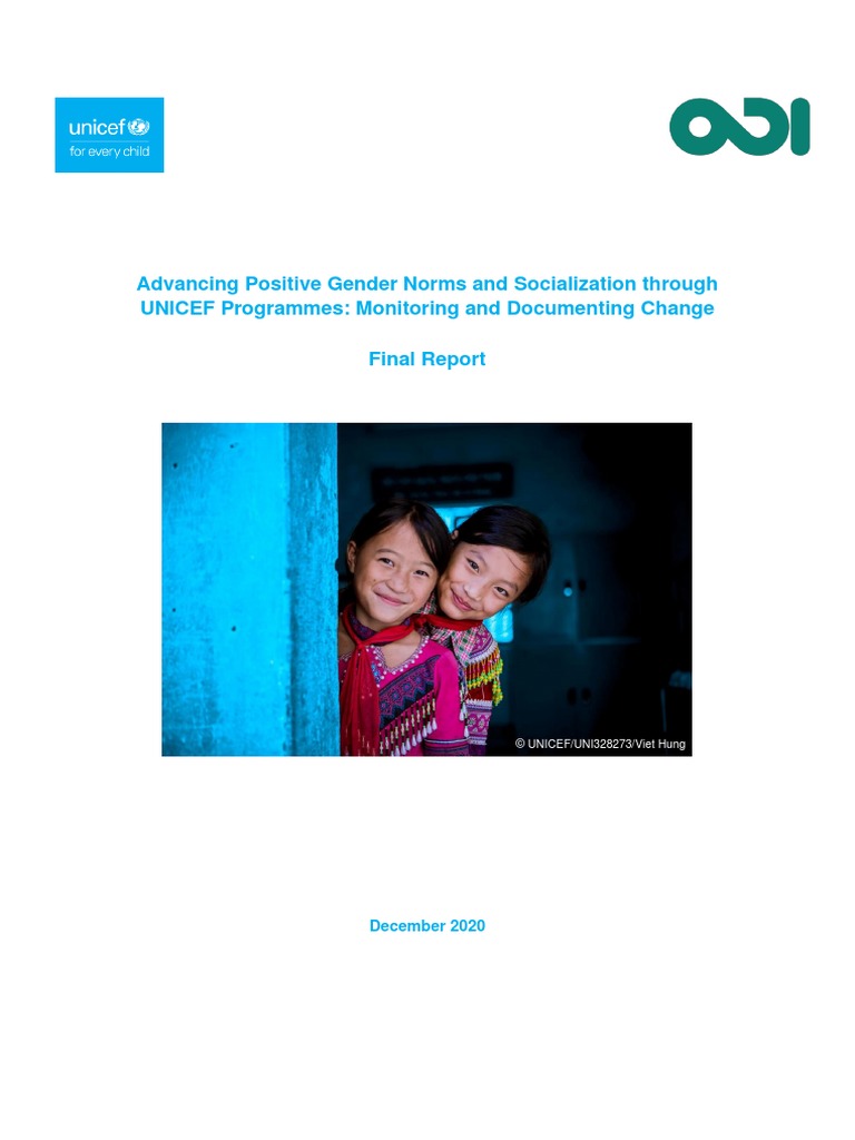 Advancing Positive Gender Norms and Socialization Through UNICEF ...