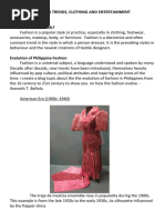 Evolution of Fashion in the Philippines | PDF | Clothing | Fashion