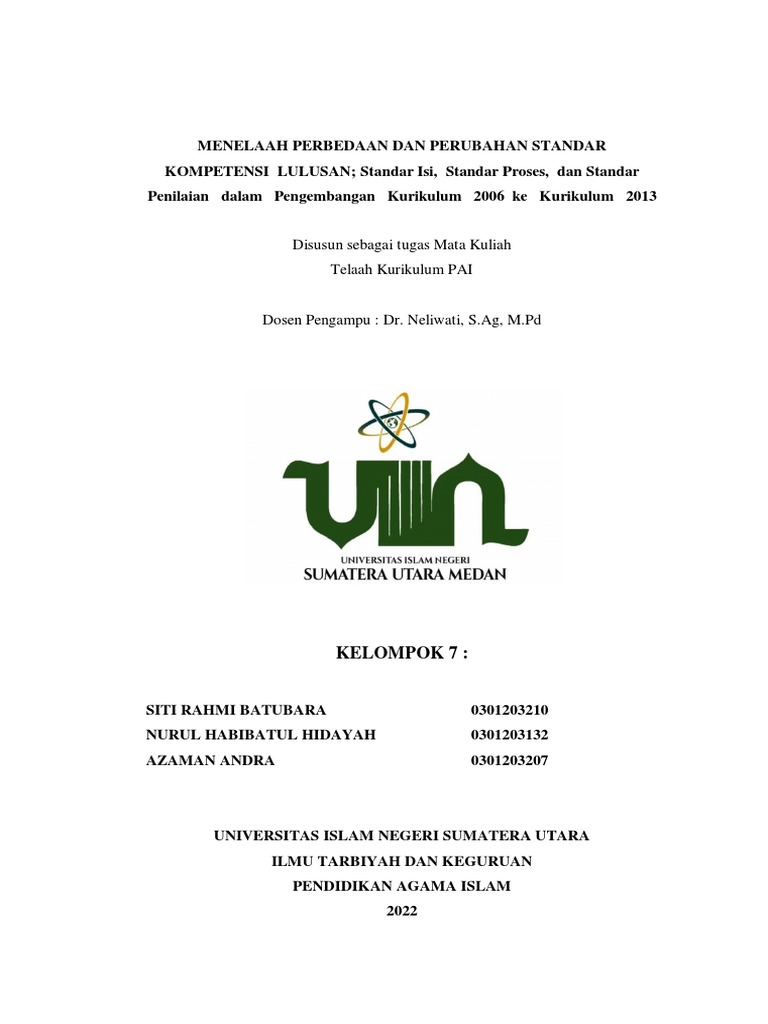 Kelompok 7 - Menelaah Perbedaan Dan Perubahan SKL | PDF