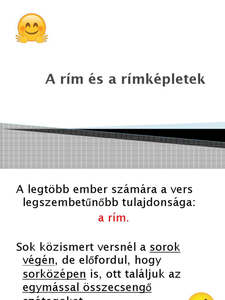 Oszt A Rim Es A Rimkepletek 33. Ora | PDF