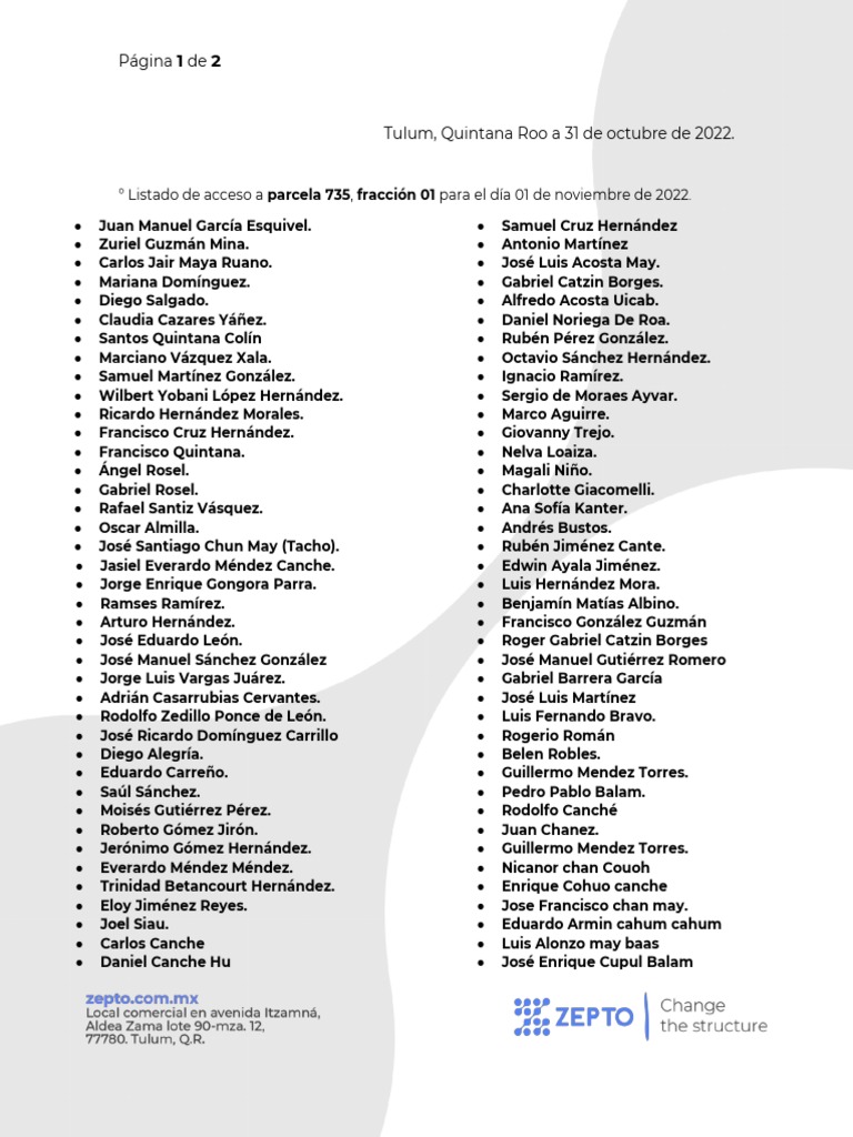 Acceso Parcela 735 Fracc 01 01-11-2022 | PDF