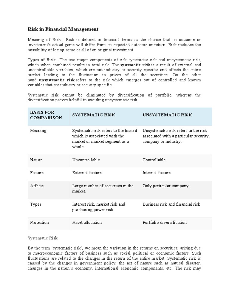 Finance Imp | PDF | Risk | Diversification (Finance)