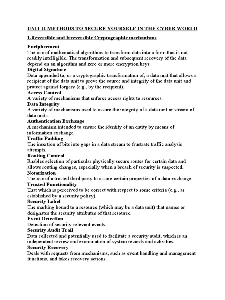 Unit 2 Cyber Security Pdf Public Key Cryptography Password