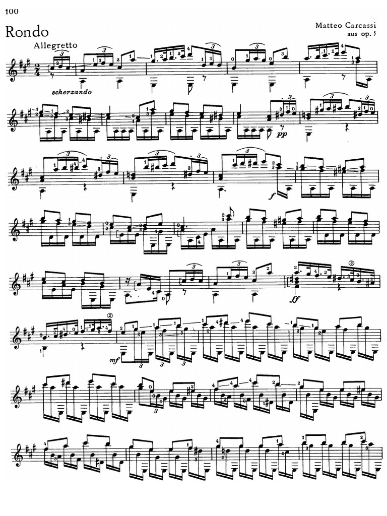 Carcassi - Matteo - Rondo - Op. 5 | PDF
