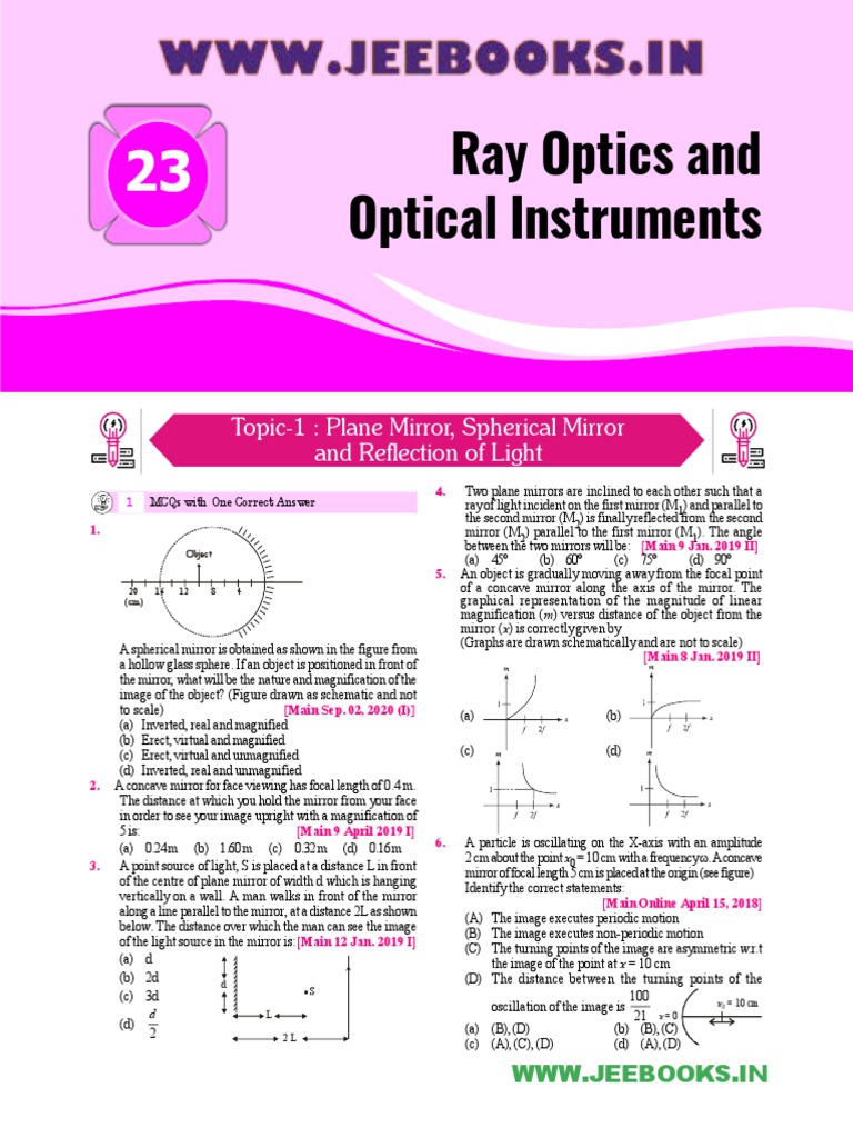 Ray Optics | PDF | Optics | Reflection (Physics)