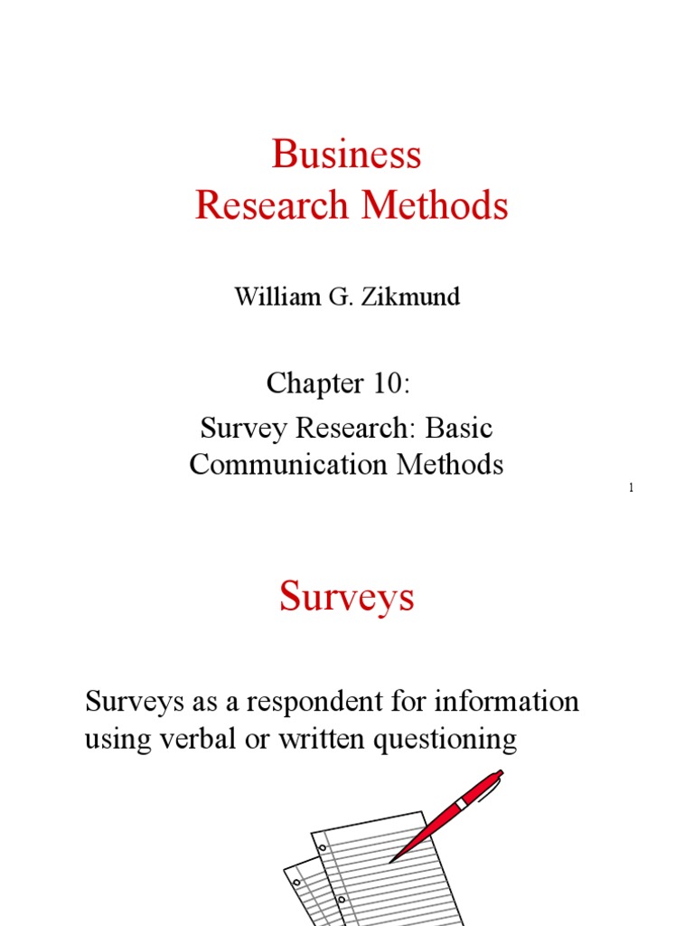 CH 10 | PDF | Survey Methodology | Questionnaire