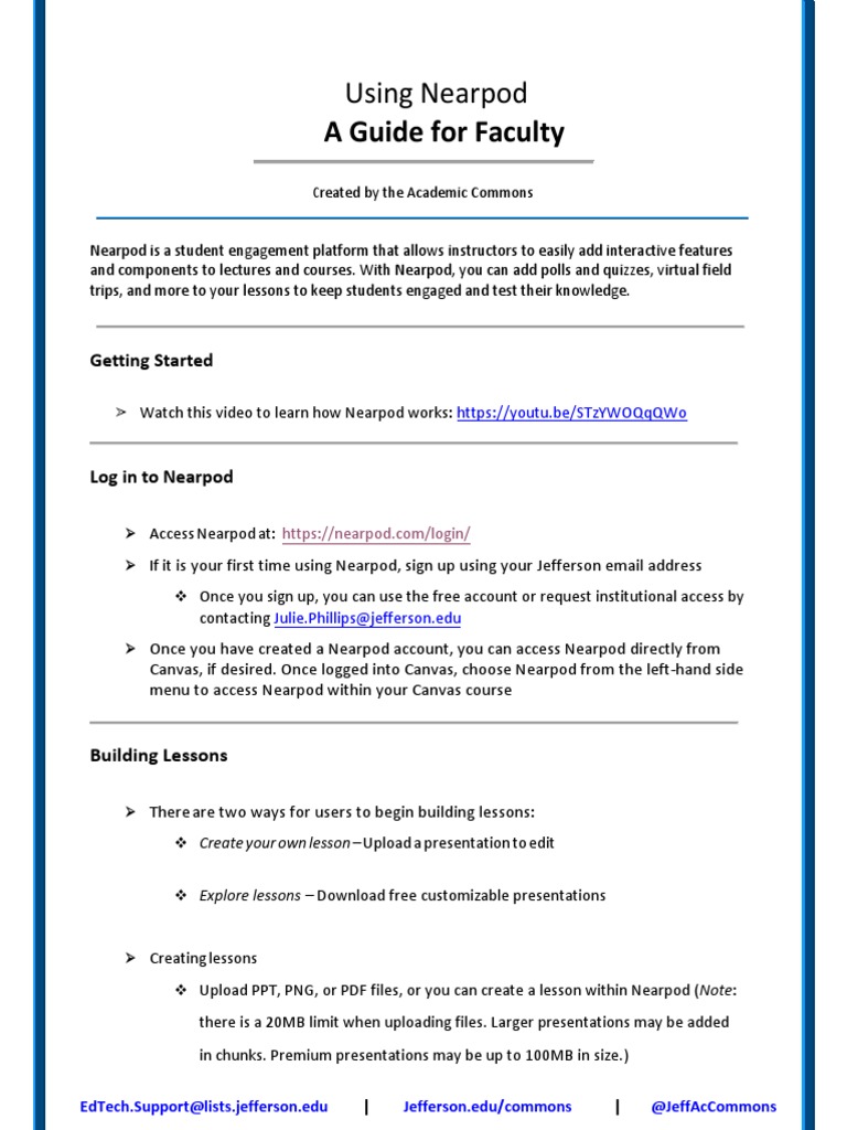 How To Use Nearpod | PDF | Libraries | World Wide Web