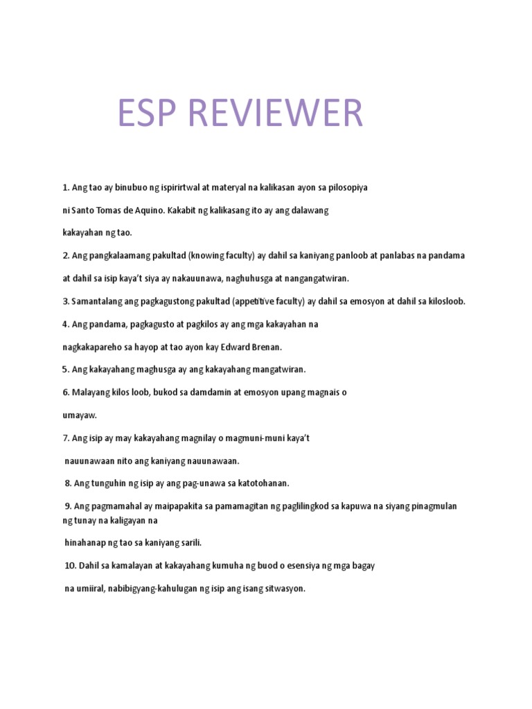 Esp Reviewer | PDF
