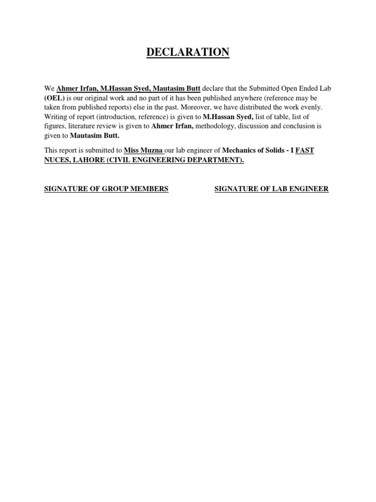 Oel Report Mos-1 | PDF | Strength Of Materials | Young's Modulus