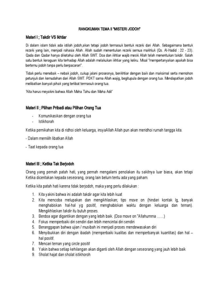 Kelas Pra Nikah II | PDF