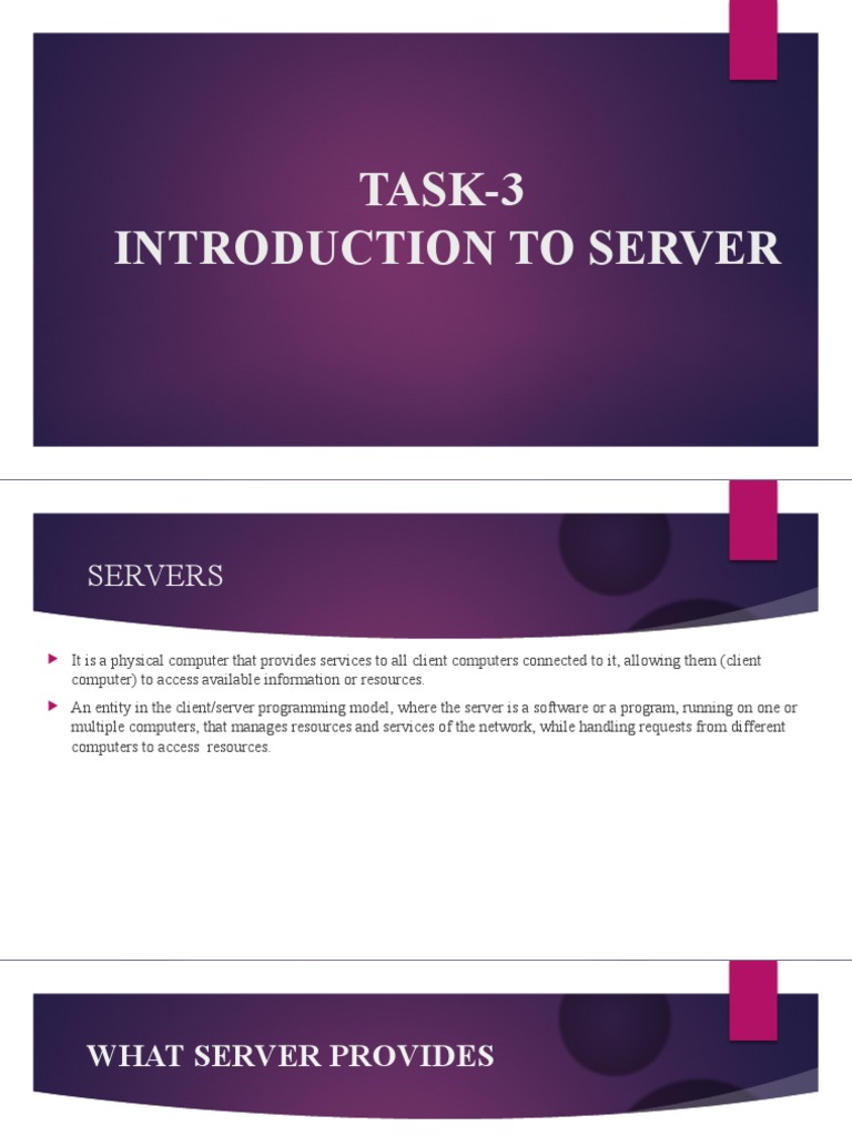 Task 3 | PDF | Server (Computing) | Client (Computing)