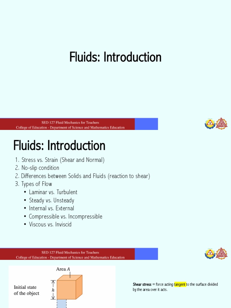 Introduction To Fluids (Physics) | PDF | Fluid Dynamics | Fluid Mechanics