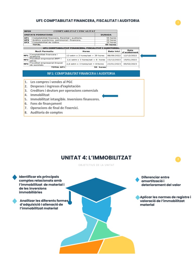 Presentació Unitat 4 Immobilitzat | PDF