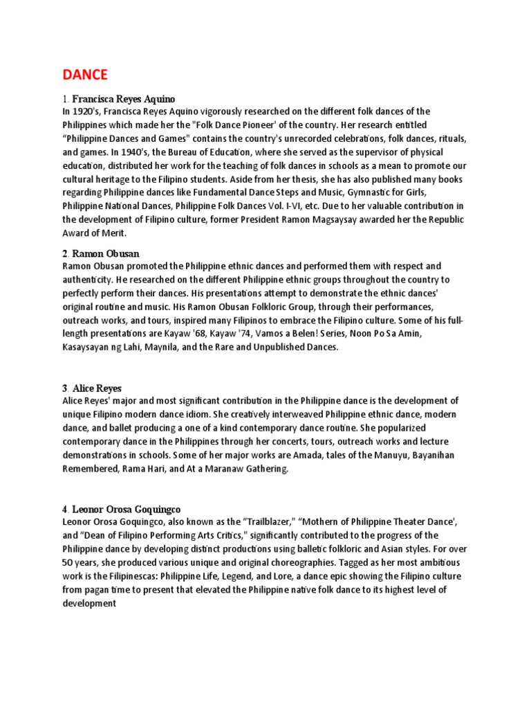 DANCE | PDF | Dances | Performing Arts