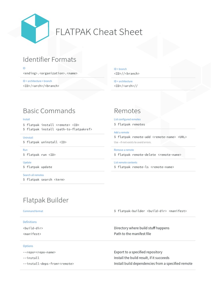 Flatpak Comandos Basicos (Para Imprimir) | PDF