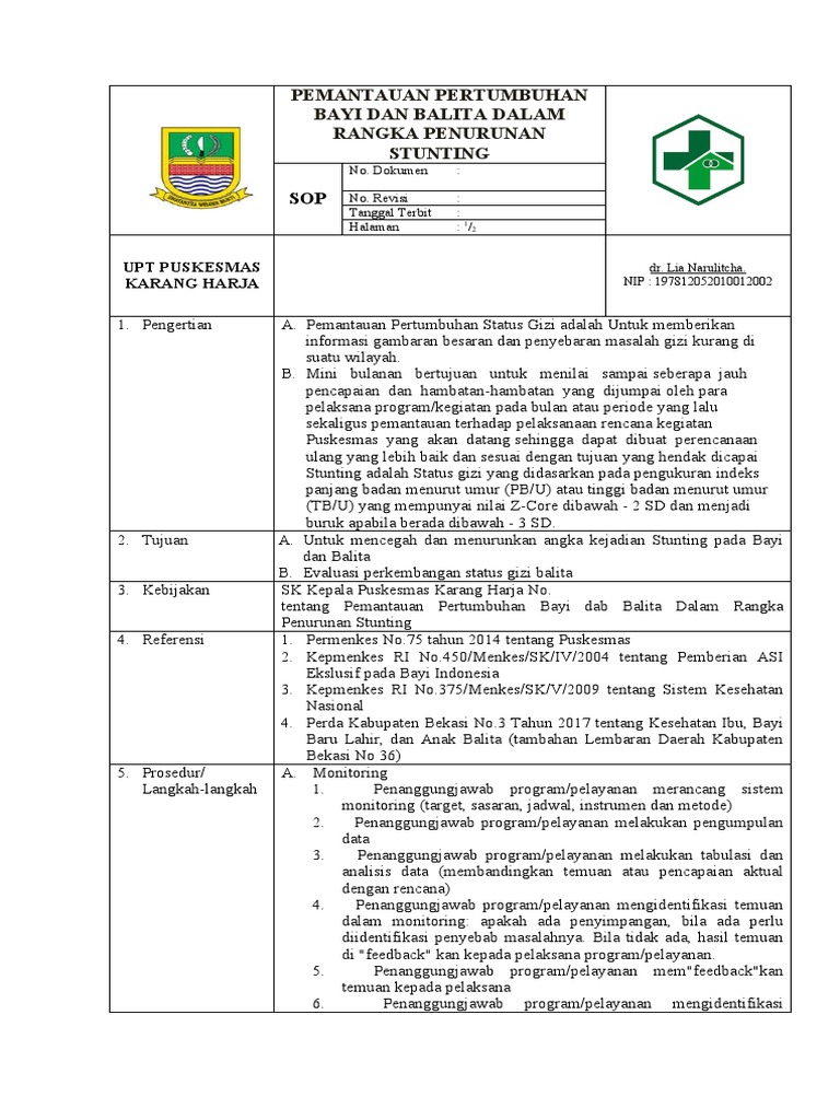 SOP Stunting | PDF